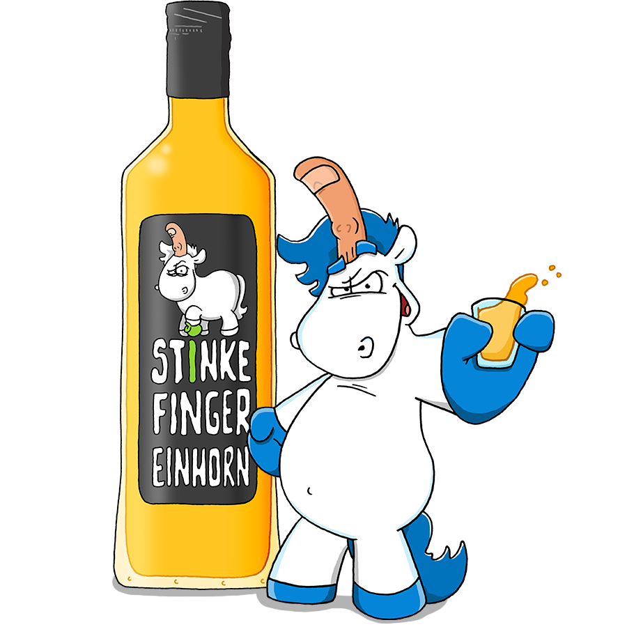 Produktwelt Stinkefingereinhorn · Comicbuch Getränk Spiel T-Shirt